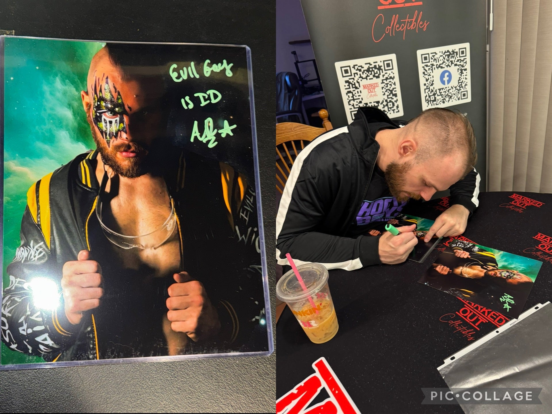 Aaron Rourke WWE ID Prospect Signed Metallic 8x10 Custom Edit | Marked ...