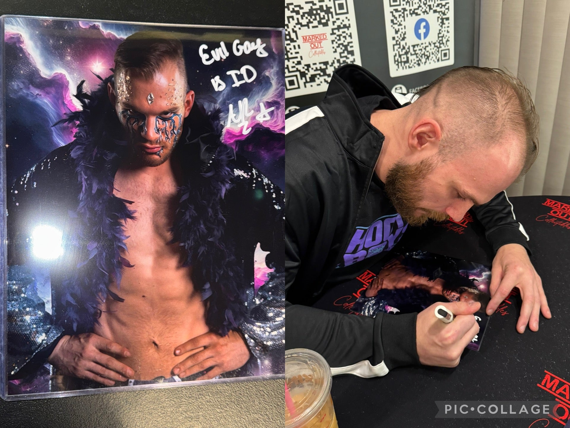 Aaron Rourke WWE ID Prospect Signed Metallic 8x10 Custom Edit | Marked ...